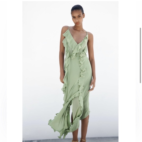 Zara | Dresses | Zara Ruffle Dress | Poshmark